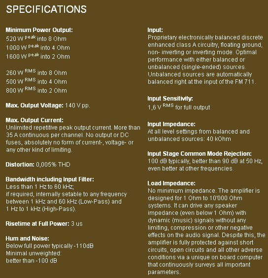 【新品消息】 FM ACOUSTICS 711-MKII 後級